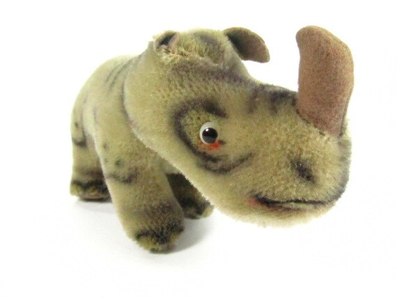 Toys German toy, Animal Vintage Steiff Rhino vintage Toy Vintage ...