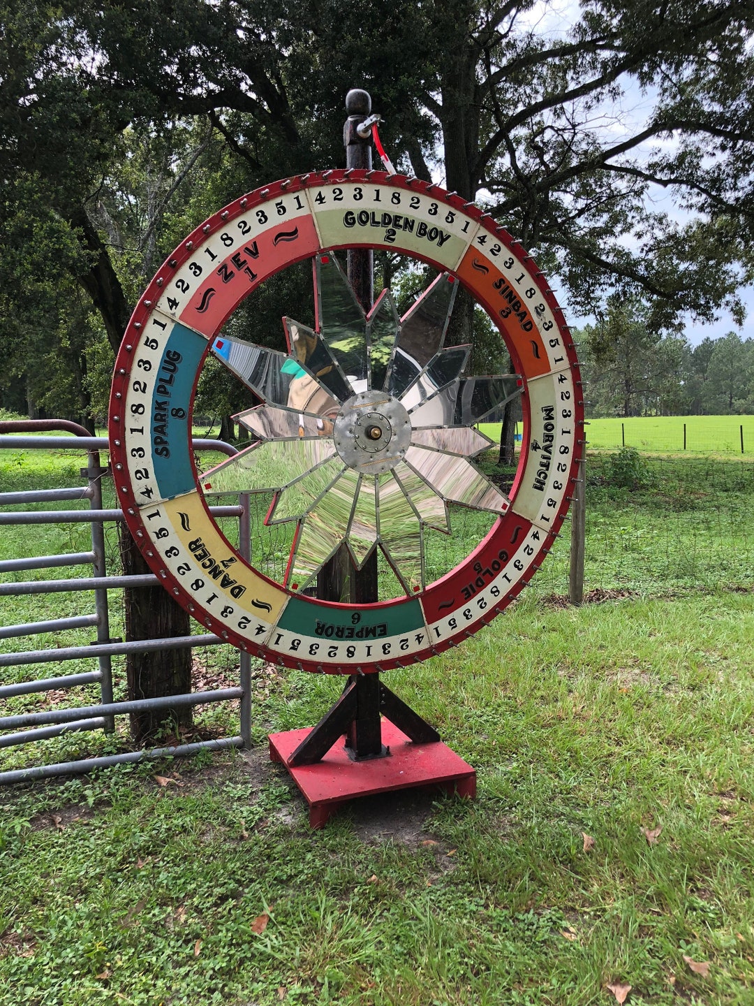 CARNIVAL Wheel, Antique Gambling Wheel, 1800s Movie Prop, Wheel of ...