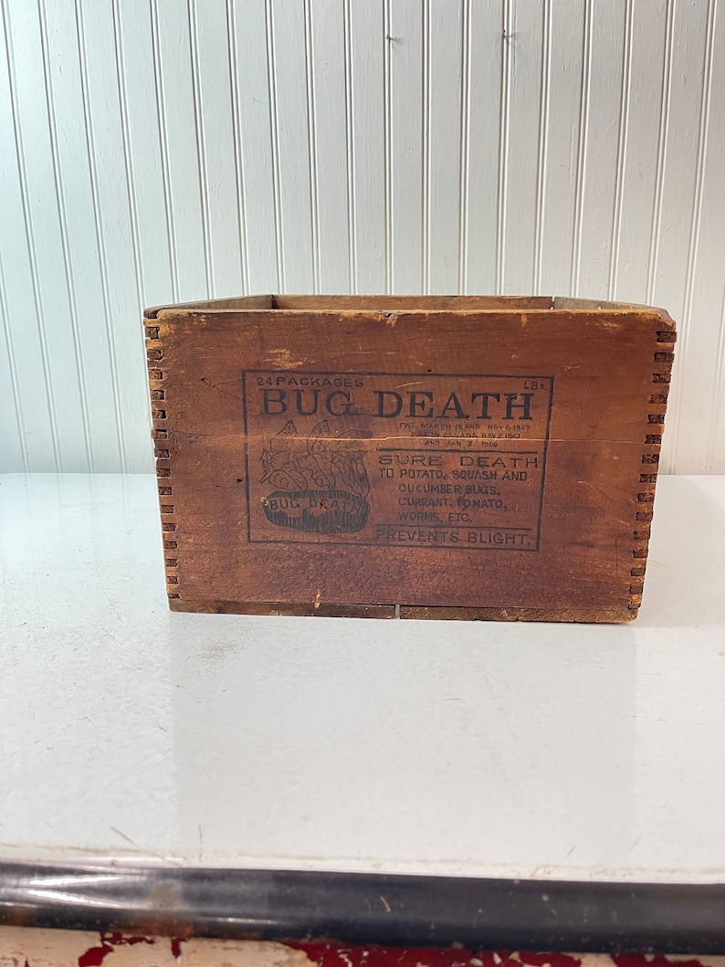Wood Crate, Wood Box, Vintage Crate, Wooden Crate, Advertising Crate ...