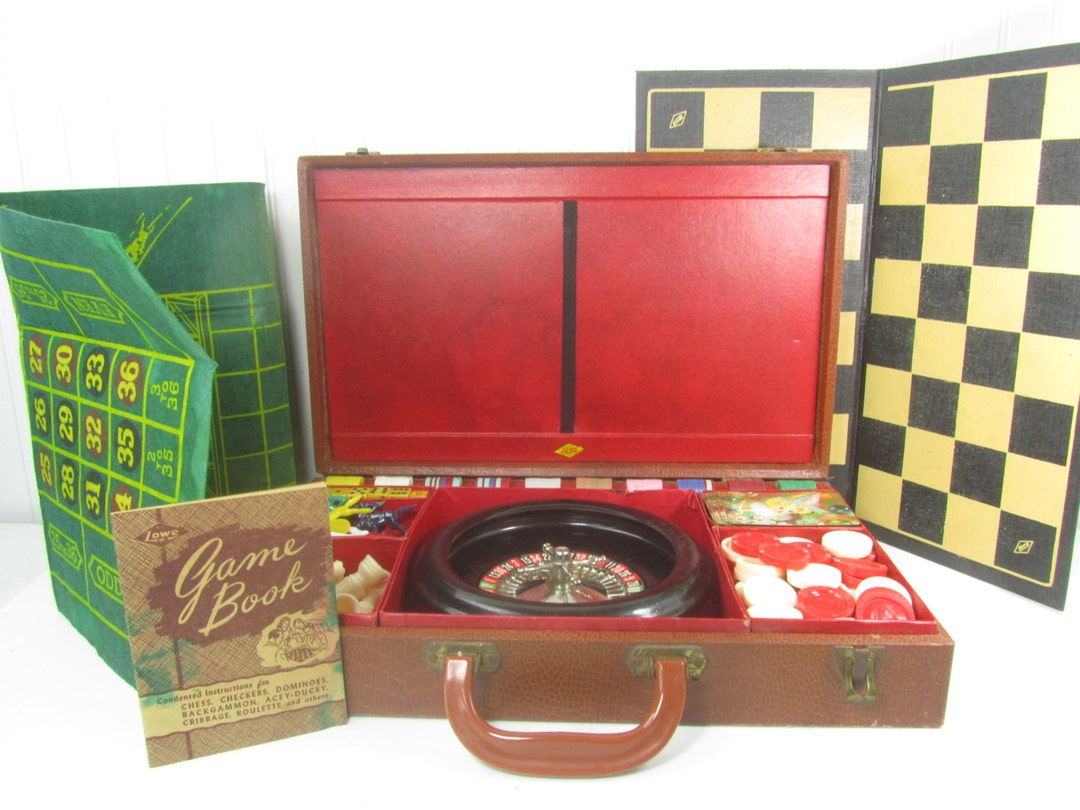 Vintage Game, Game Case, Roulette Game in Case, Chess, Box Game, Board ...