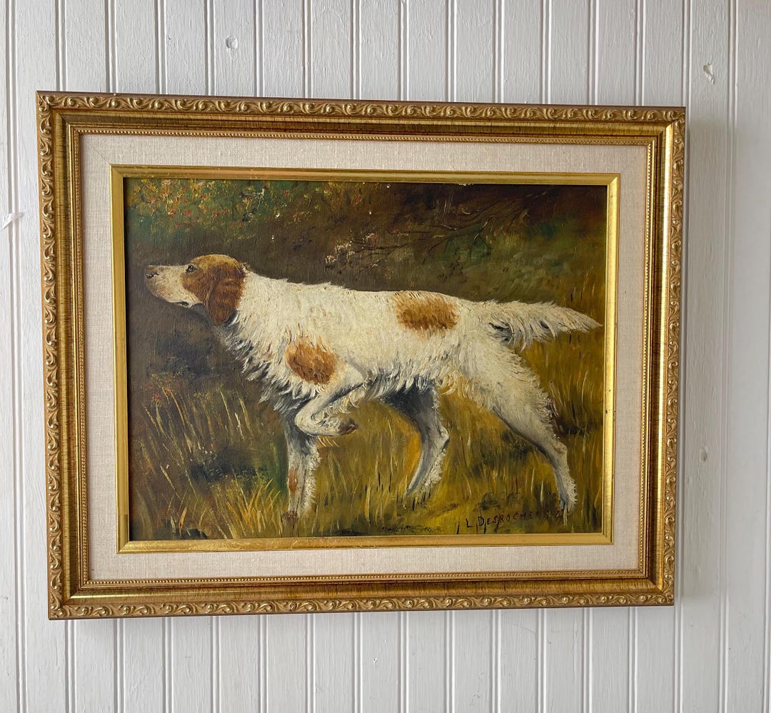 Dog Painting, Pointer Dog, Bird Hunting Dog, Oil Painting, Original Oil ...