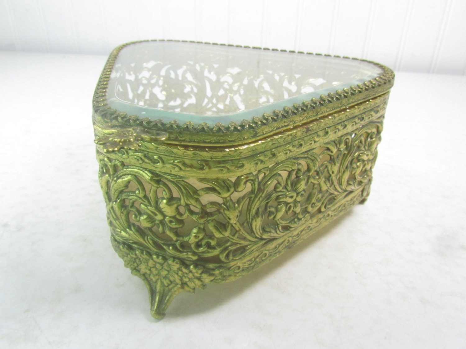 Vintage brass jewelry box casket box jewelry box trinket | Etsy
