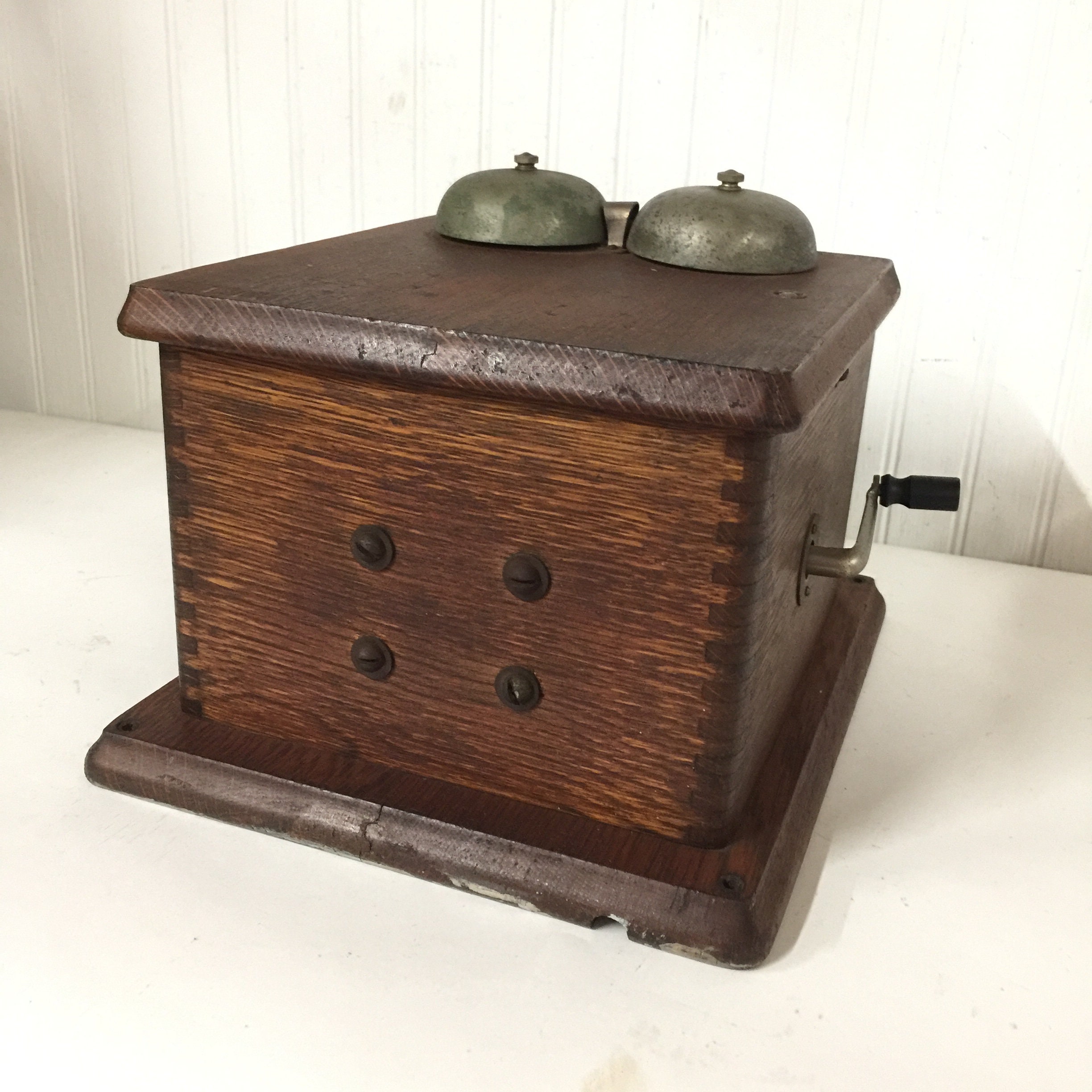 ANTIQUE TELEPHONE BOX, Telephone Magneto, Telephone Ringer Box, Redneck ...