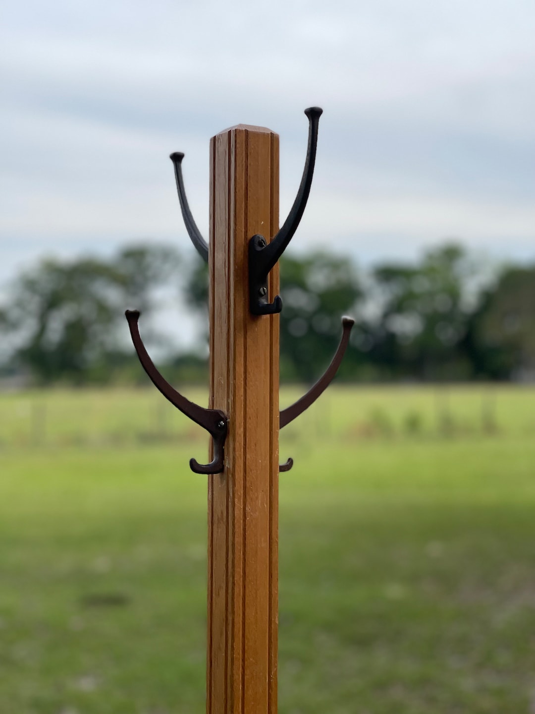 Antique Hat Rack, Wood Hat Rack, Vintage Coat Rack, Furniture, Steel ...