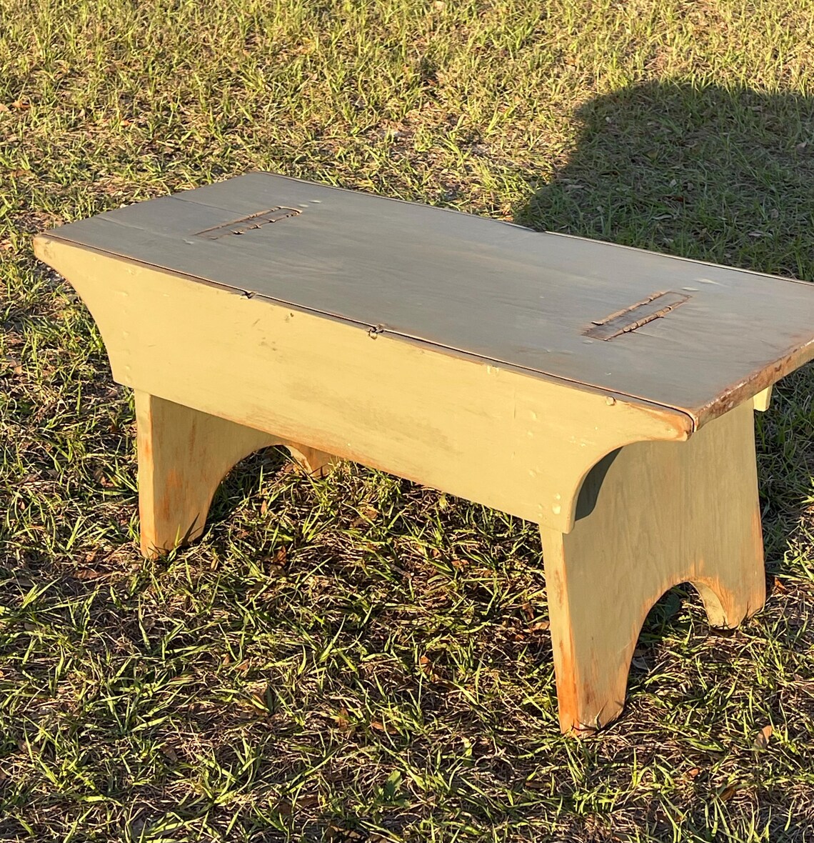Rustic Bench, Solid Wood Bench,painted Bench, Distressed Bench ...