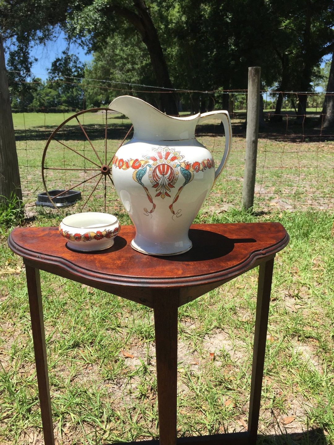 Vintage Pitcher, Antique Homer Laughlin Pitcher, Farmhouse Decor ...