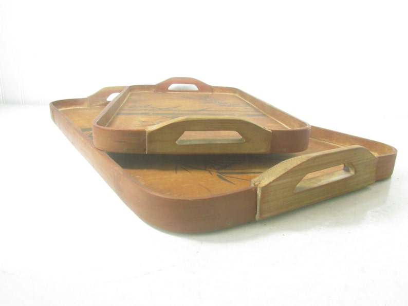 Vintage Serving Tray Wood Tray Home Decor Serving Tray - Etsy