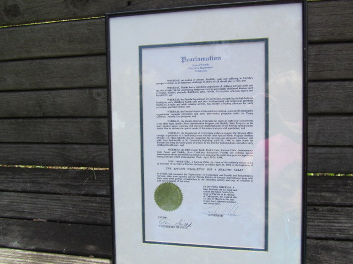Framed Proclamation Framed Decree Official Document Photo - Etsy UK