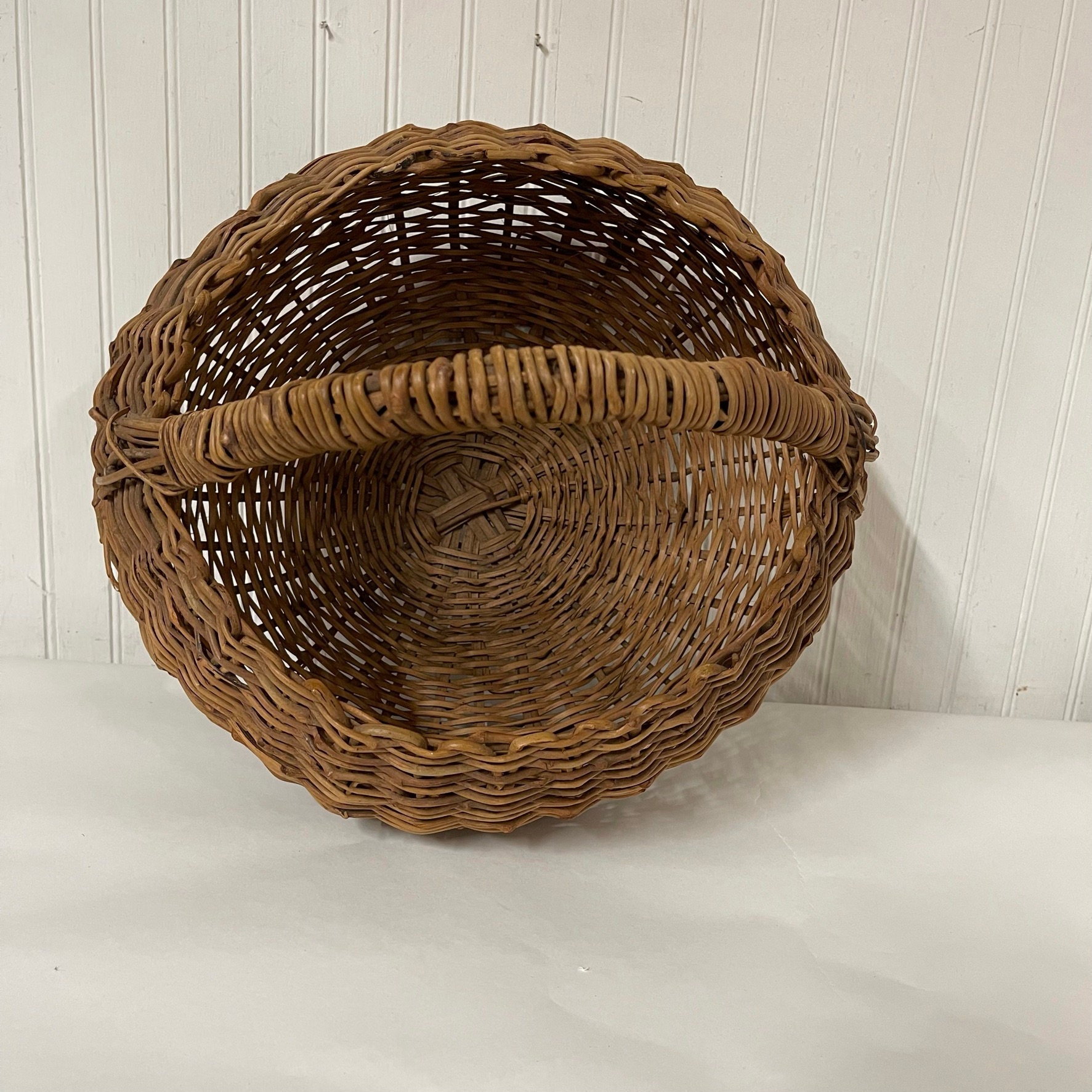 Antique Basket Wicker Basket shabby chic decor wicker | Etsy