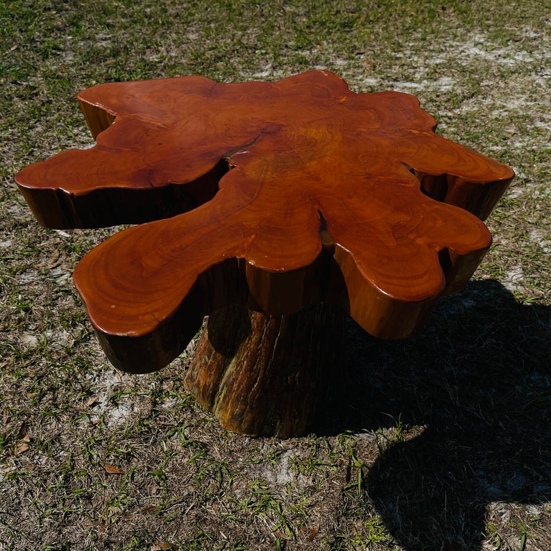 Cypress Slab Side Table Wood End Table Furniture Natural - Etsy