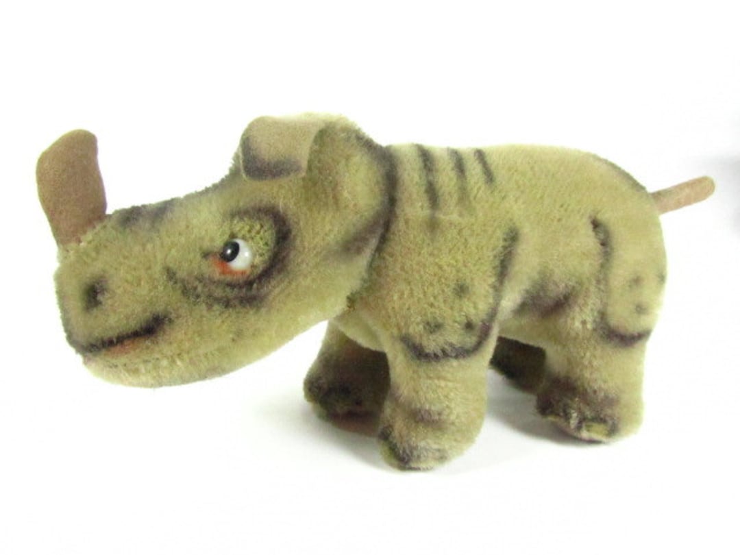 Vintage Steiff Rhino, Vintage Steff, Vintage Stuffed Rhino, Vintage Toy ...