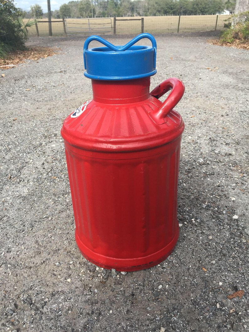 Antique Standard Oil Can, Large Oil Can, Metal Container, Farmhouse ...
