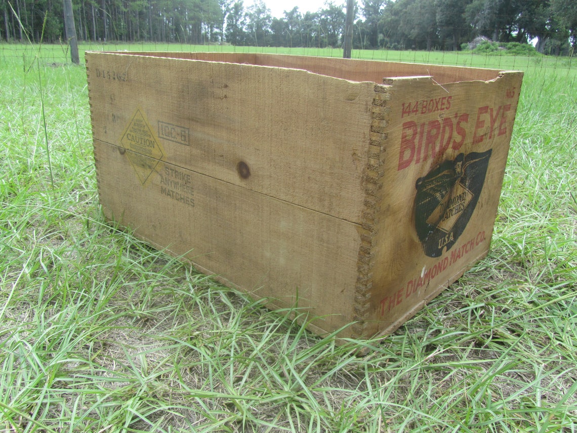 Vintage Diamond Matches Crate Bird's Eye Diamond Matches - Etsy