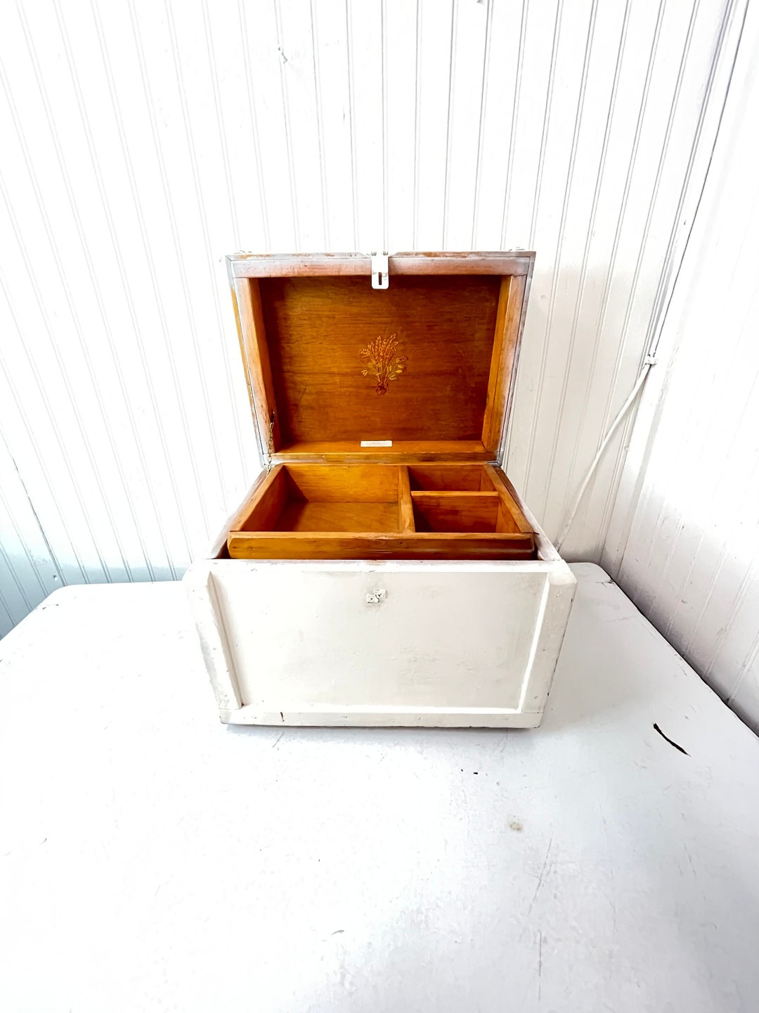 Vintage Wood Box, Carpenter Box, Industrial Box, Craft Box, Supply Box ...