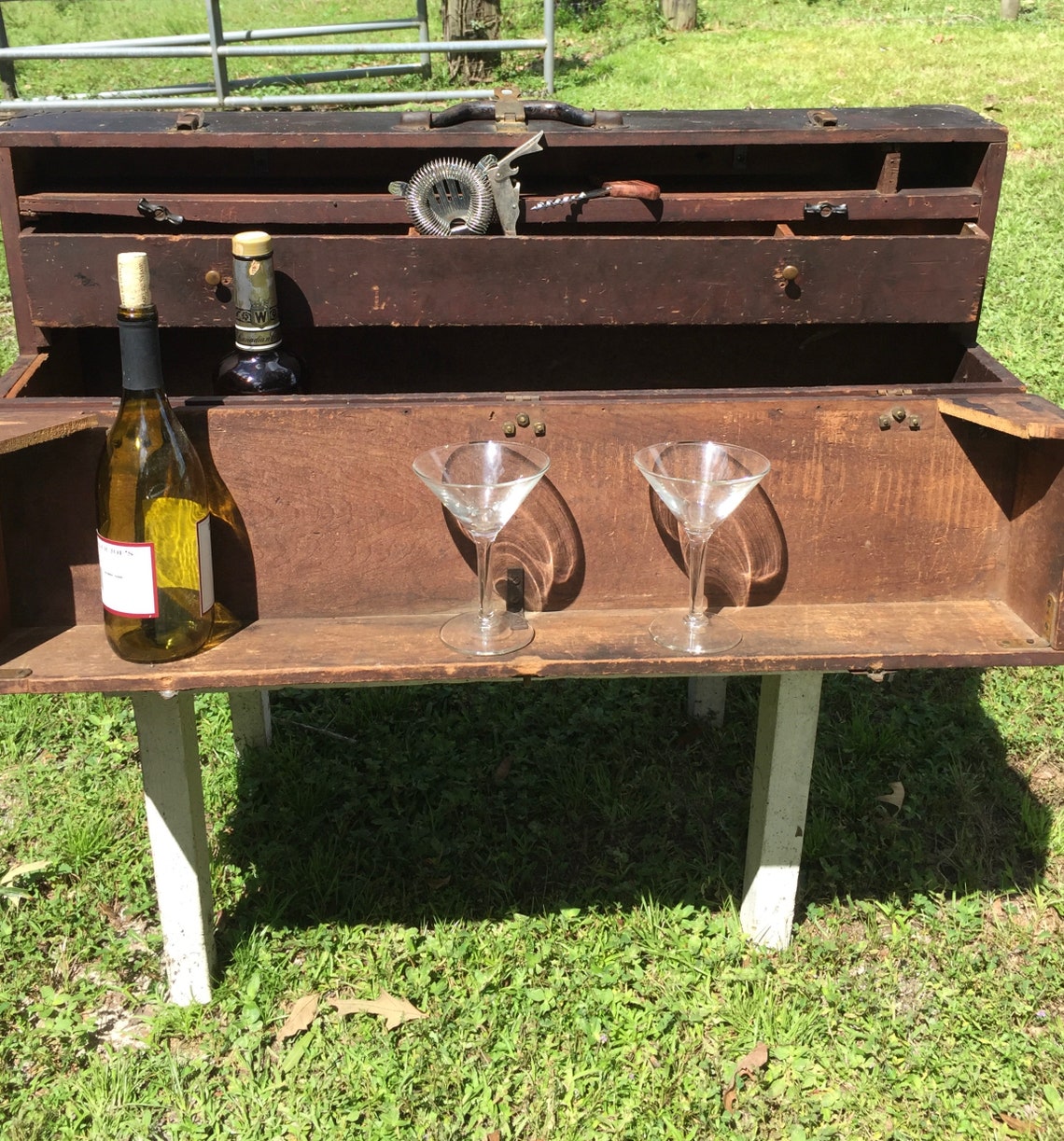 Vintage Wood Box Carpenters Boxtool Box Drawers Display - Etsy