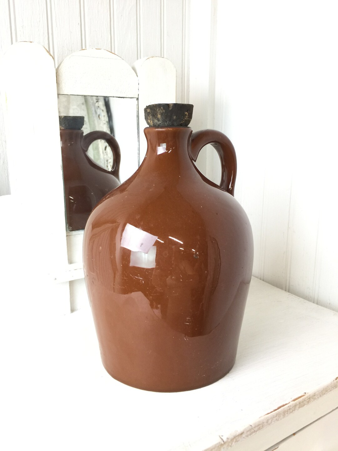 Whiskey Jug, Salt Glaze, Farmhouse Decor, Pottery Crock, Primitve Decor ...