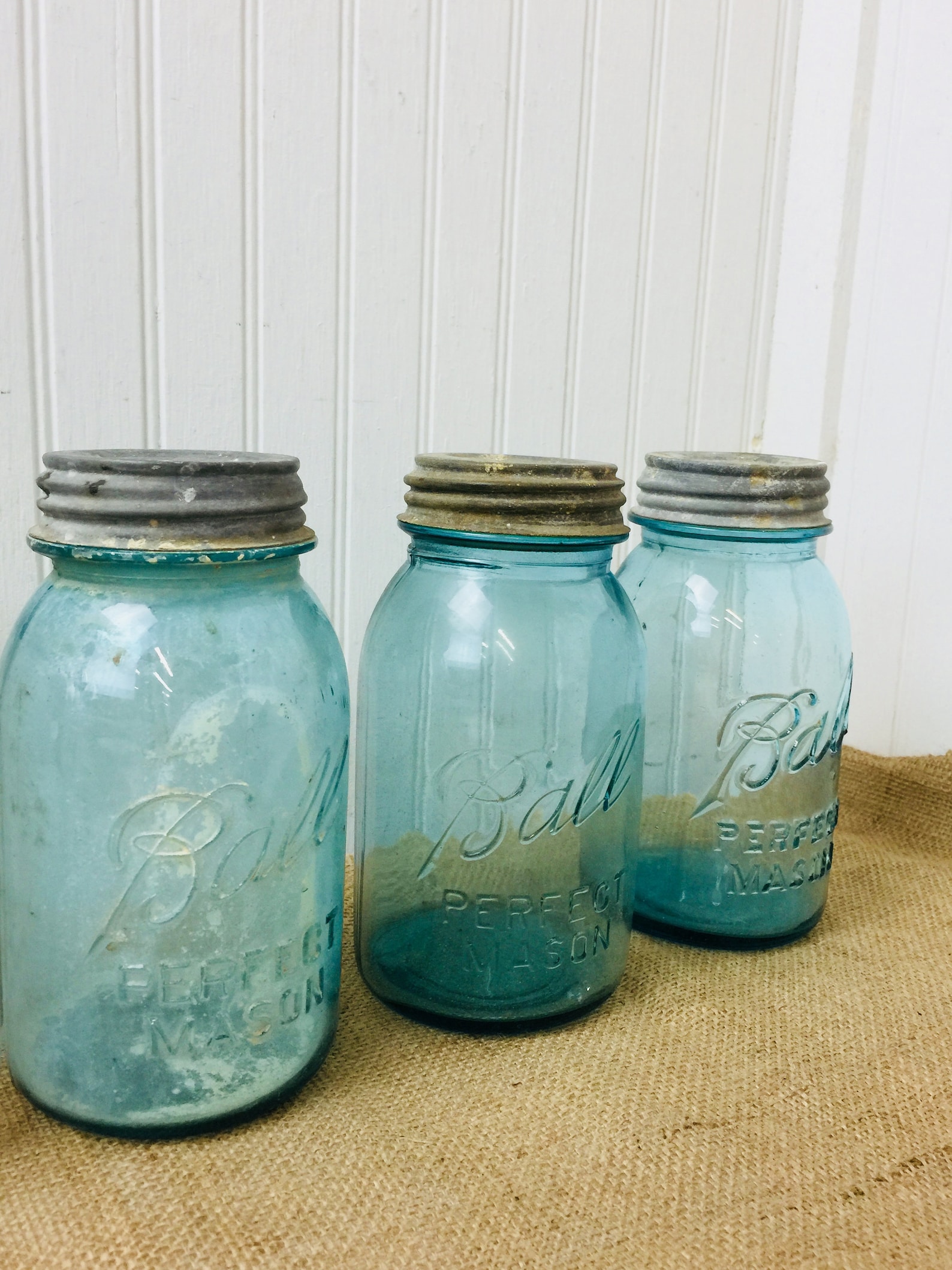 Vintage Mason Jar Canning Jars Blue Mason Jar Ball Jar - Etsy