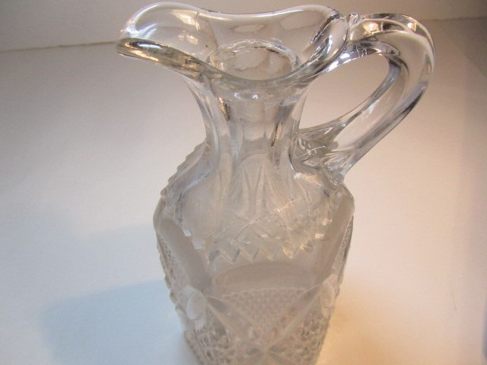 Antique Pitcher Lead Crystal Bud Vase Small Pitcher - Etsy