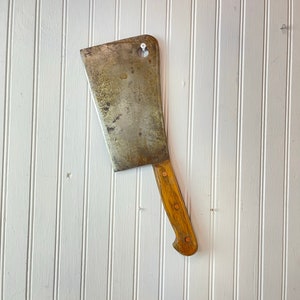 Antique Meat Cleaver, Harold Leonard & Co, Made in Italy, Kitchen Knife ...