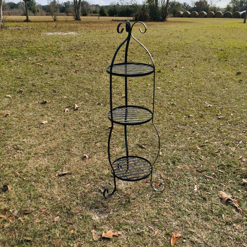 Vintage plate/pie rack plate holder metal rack bakery | Etsy