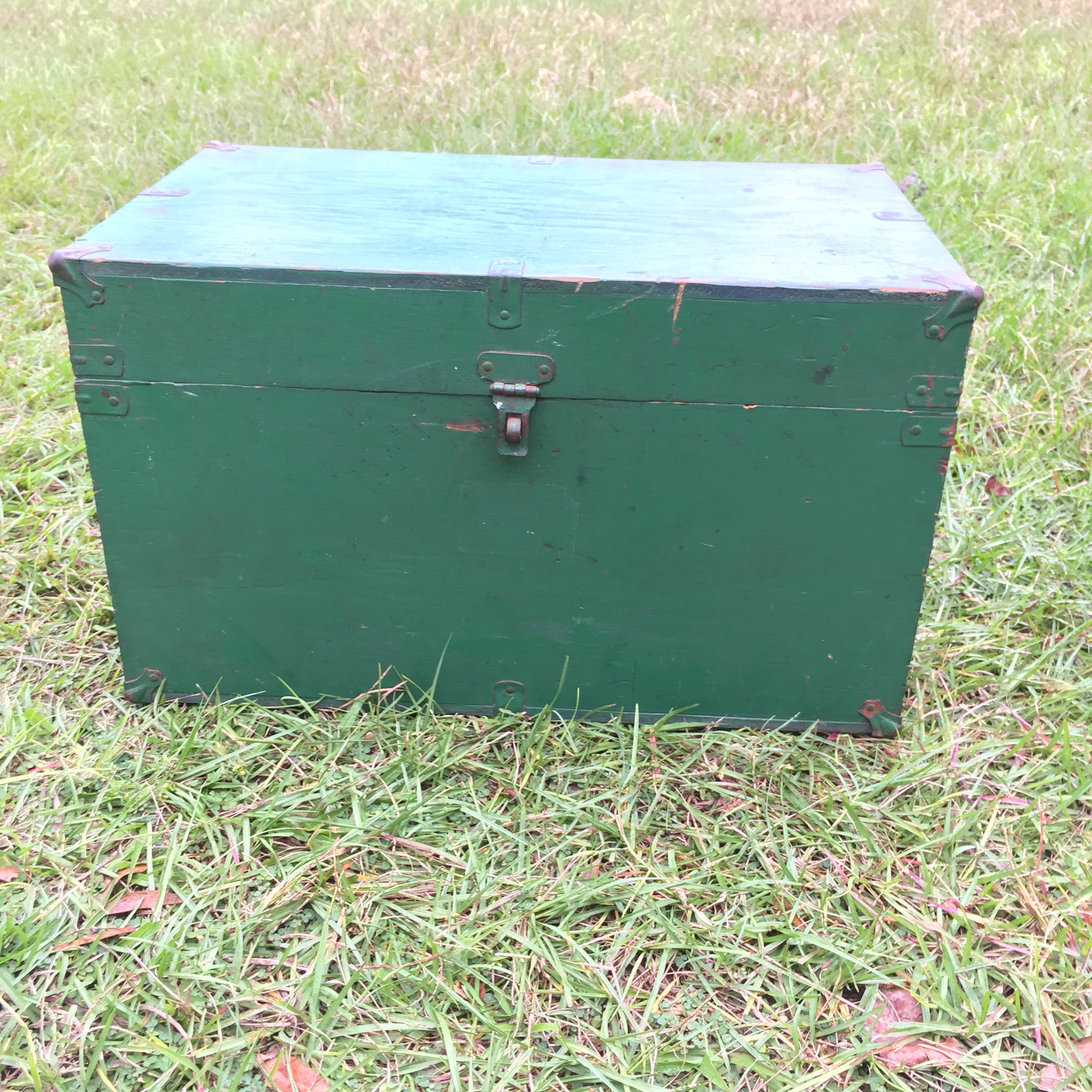 Antique wood box antique trunk storage boxwork box tac | Etsy