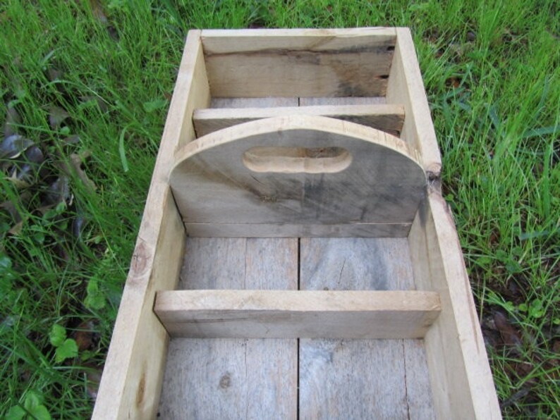 Wood crate wood caddy container carry box planter | Etsy