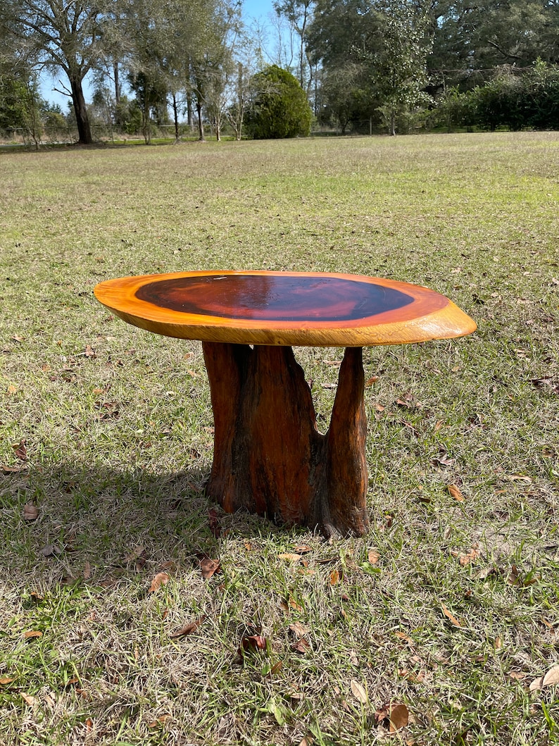 Cypress Slab Side Table Wood End Table Furniture Natural | Etsy
