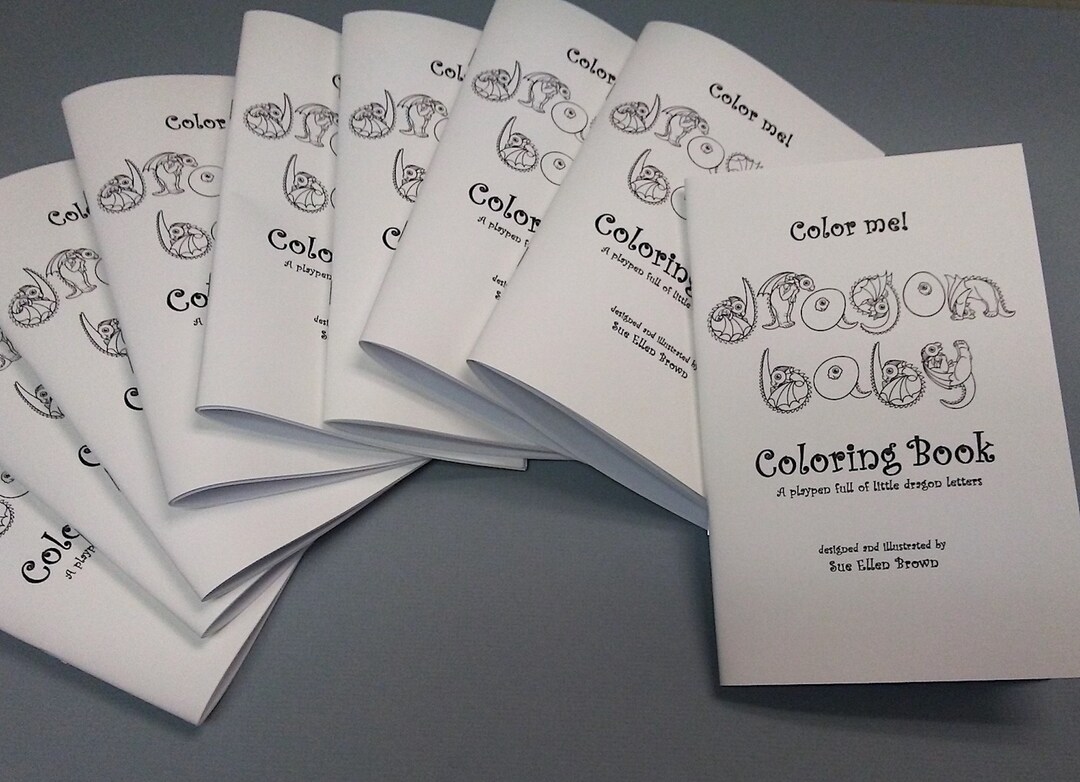 Color Me Dragon Baby Coloring Book - Etsy