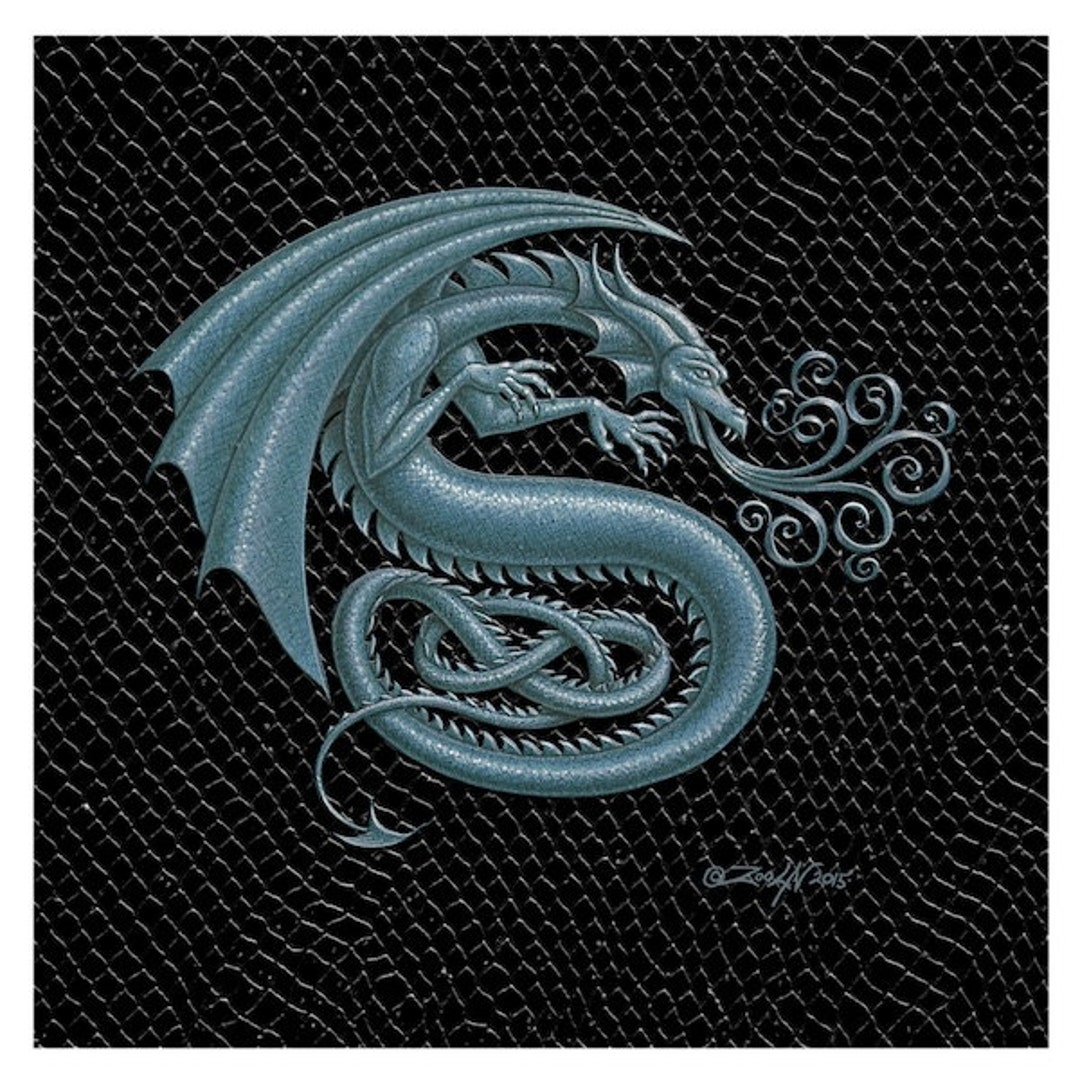 Dragon Letter 's'art Print, an Ornate Fantasy Monogram From the ...
