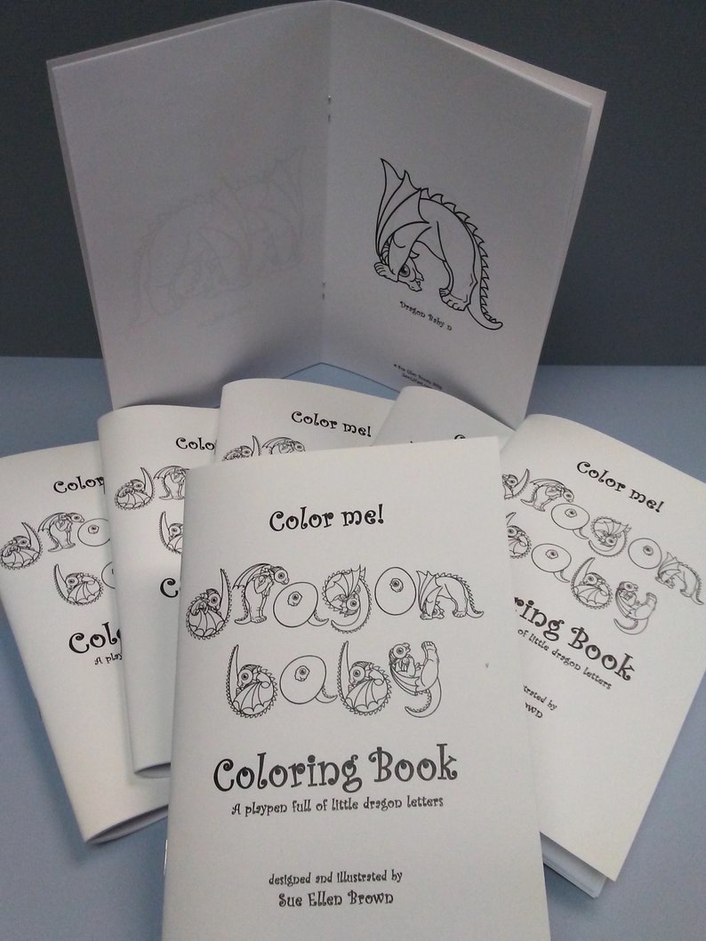 Color Me Dragon Baby Coloring Book - Etsy