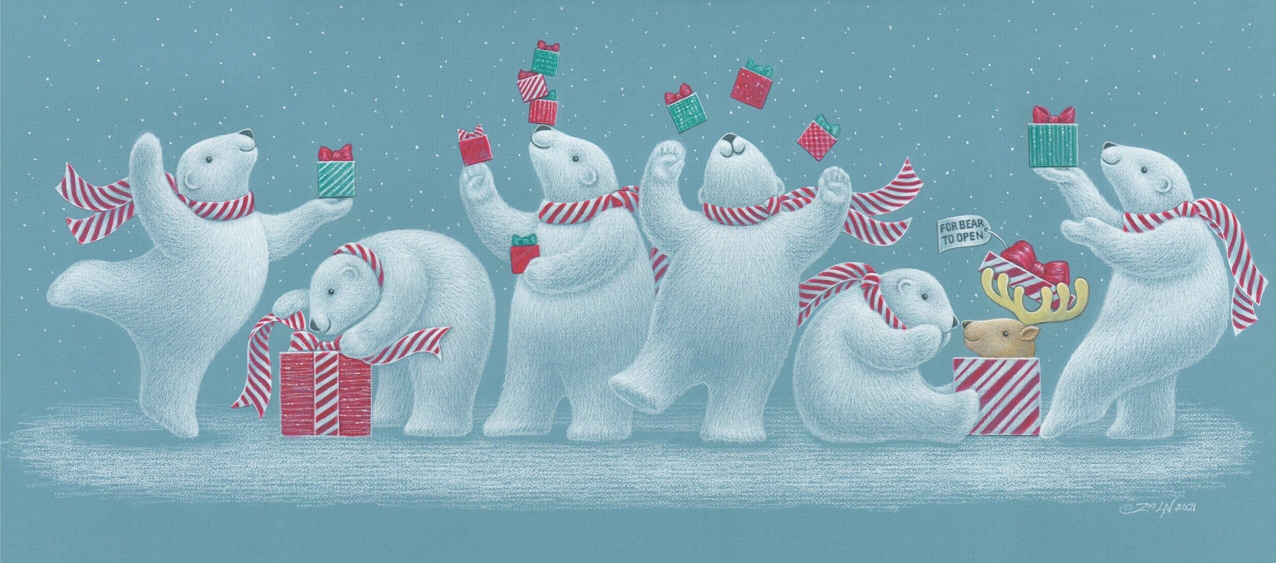 Six Bears Presenting Art Print - Etsy