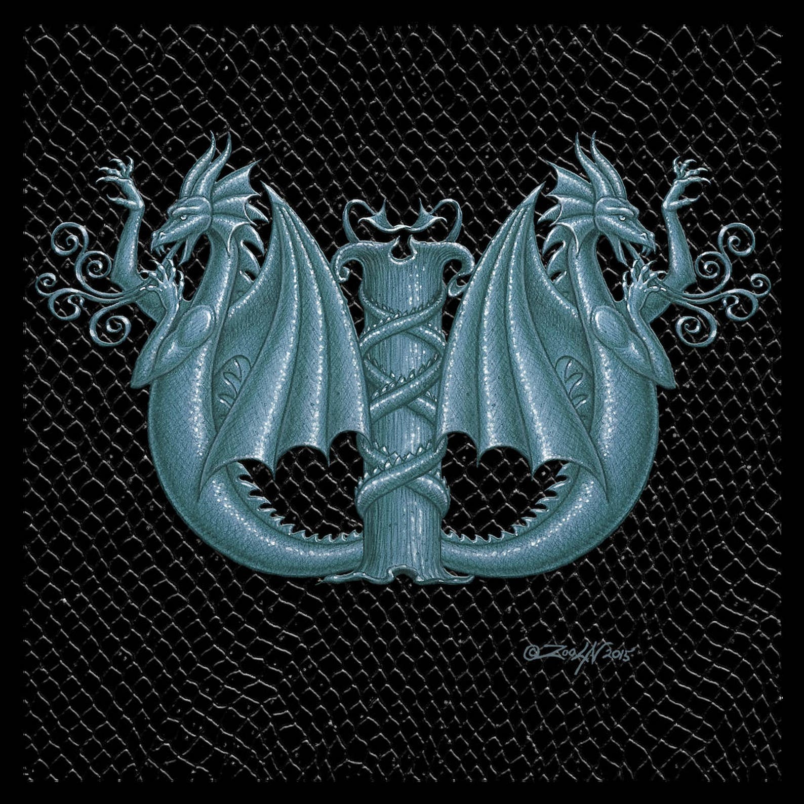 Dragon Letter “W“ Art Print, an Ornate Fantasy Monogram - Etsy