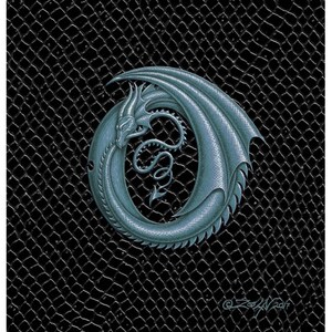 Dragon Letter "o" Art Print, an Ornate Fantasy Monogram From the ...