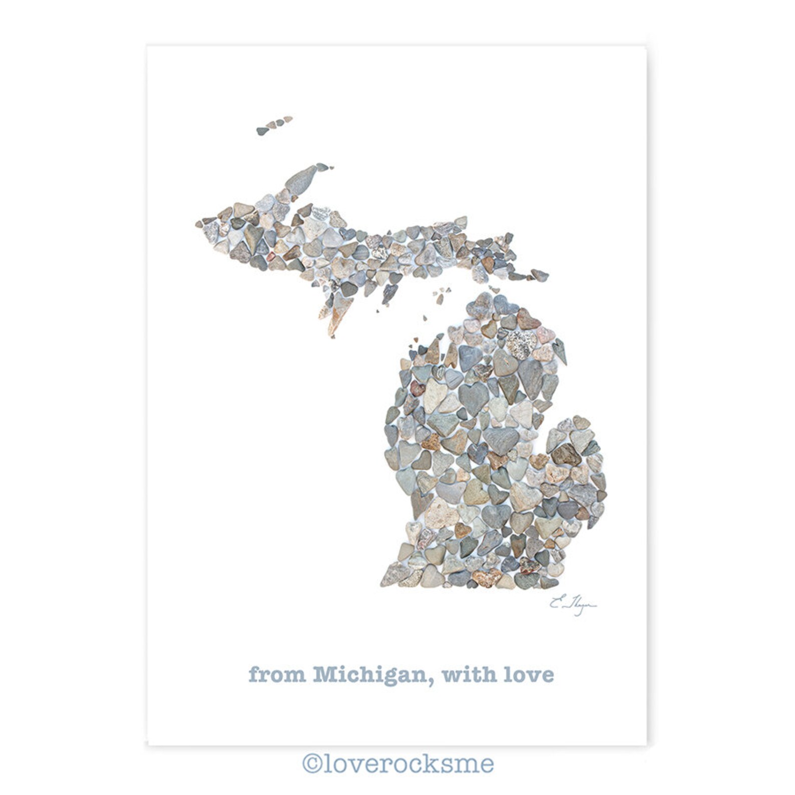 Michigan Card Michigan State Card Michigan Wedding Card | Etsy