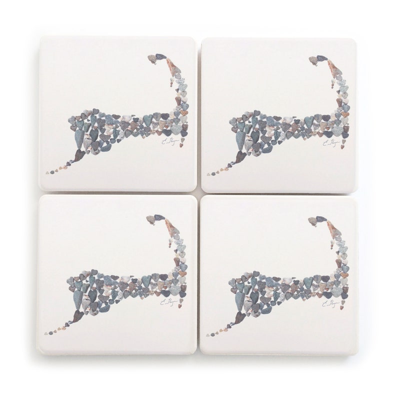 Cape Cod Map Coasters, Cape Cod Coaster Set, Cape Cod Art Gifts, Cape ...