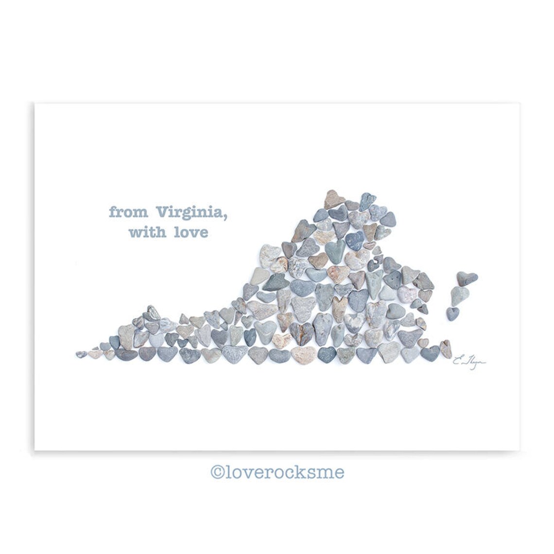 Virginia Card Virginia State Map Virginia is for Lovers | Etsy