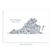 Virginia Card Virginia State Map Virginia is for Lovers - Etsy