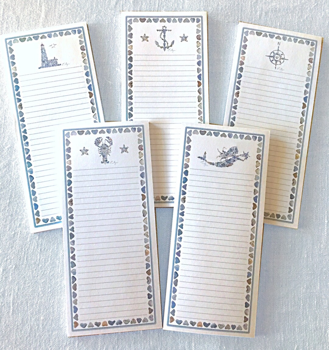 Nautical Notepads, Nautical Party Favors, Coastal Hostess Gifts ...