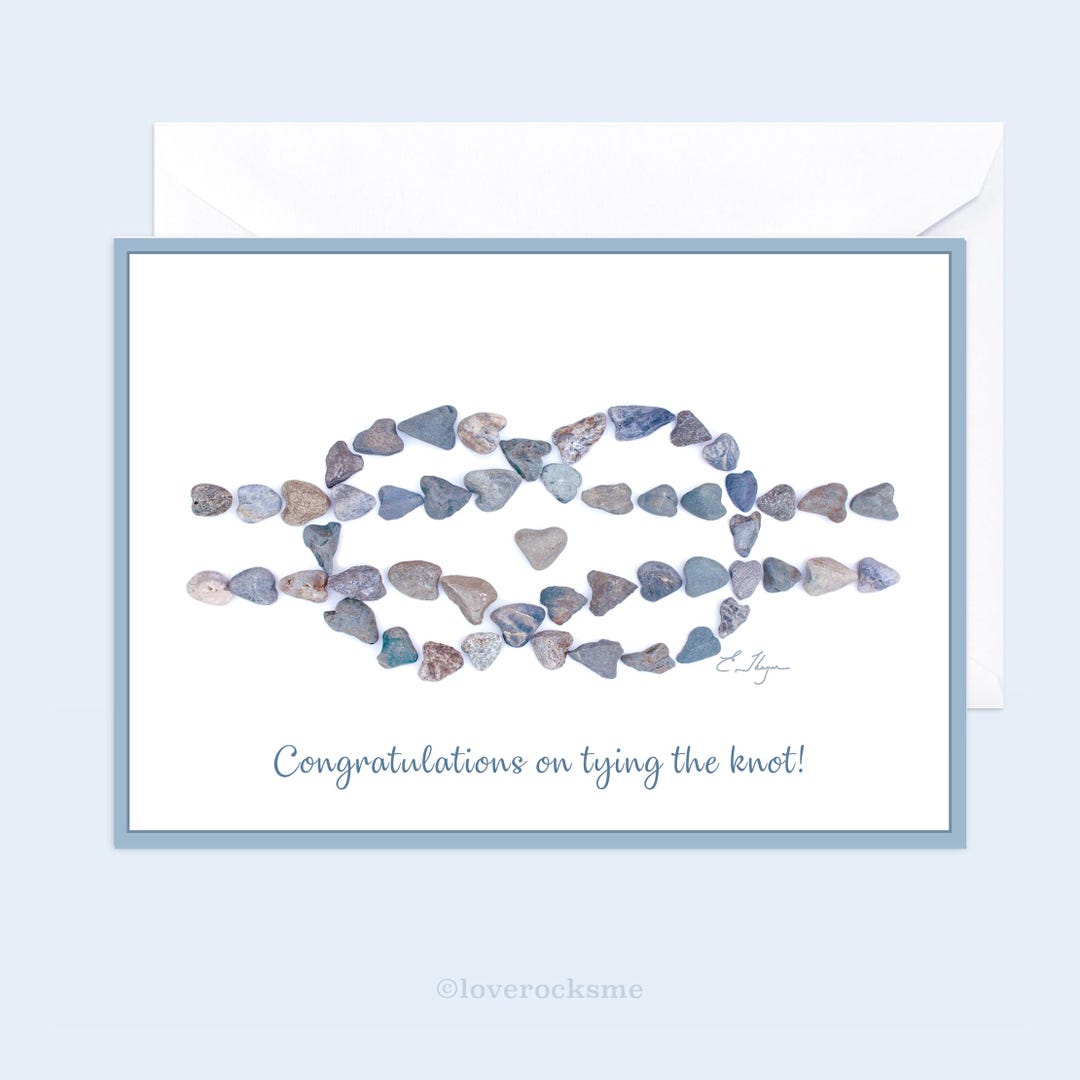 Congratulations on Tying the Knot Card, Beach Wedding Card, Nautical ...