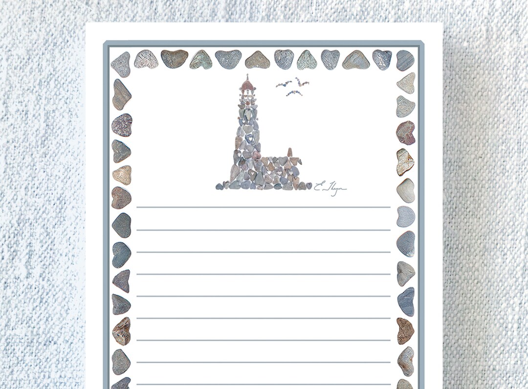 Lighthouse Notepads, Lighthouse Stationary, Nautical Party Favors ...
