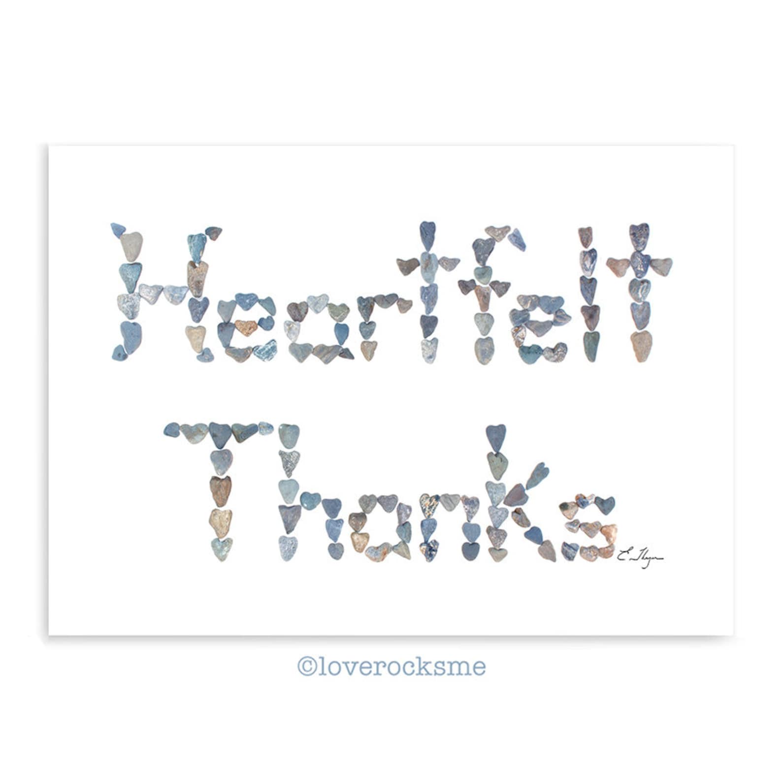 Heartfelt Thanks Card Thank You Cards Thank You Notes - Etsy