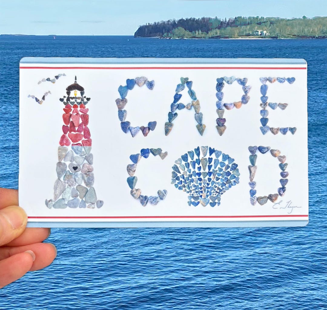 Cape Cod Bumper Sticker, Cape Cod Vinyl Decal, Nauset Lighthouse ...