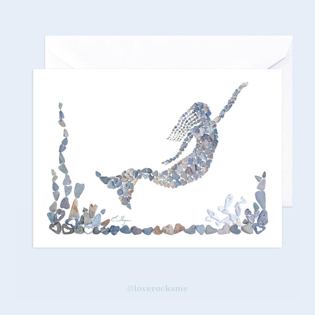 Mermaid Card, Norfolk Mermaid Art, Mermaid Lover Gifts, Mermaid Art ...