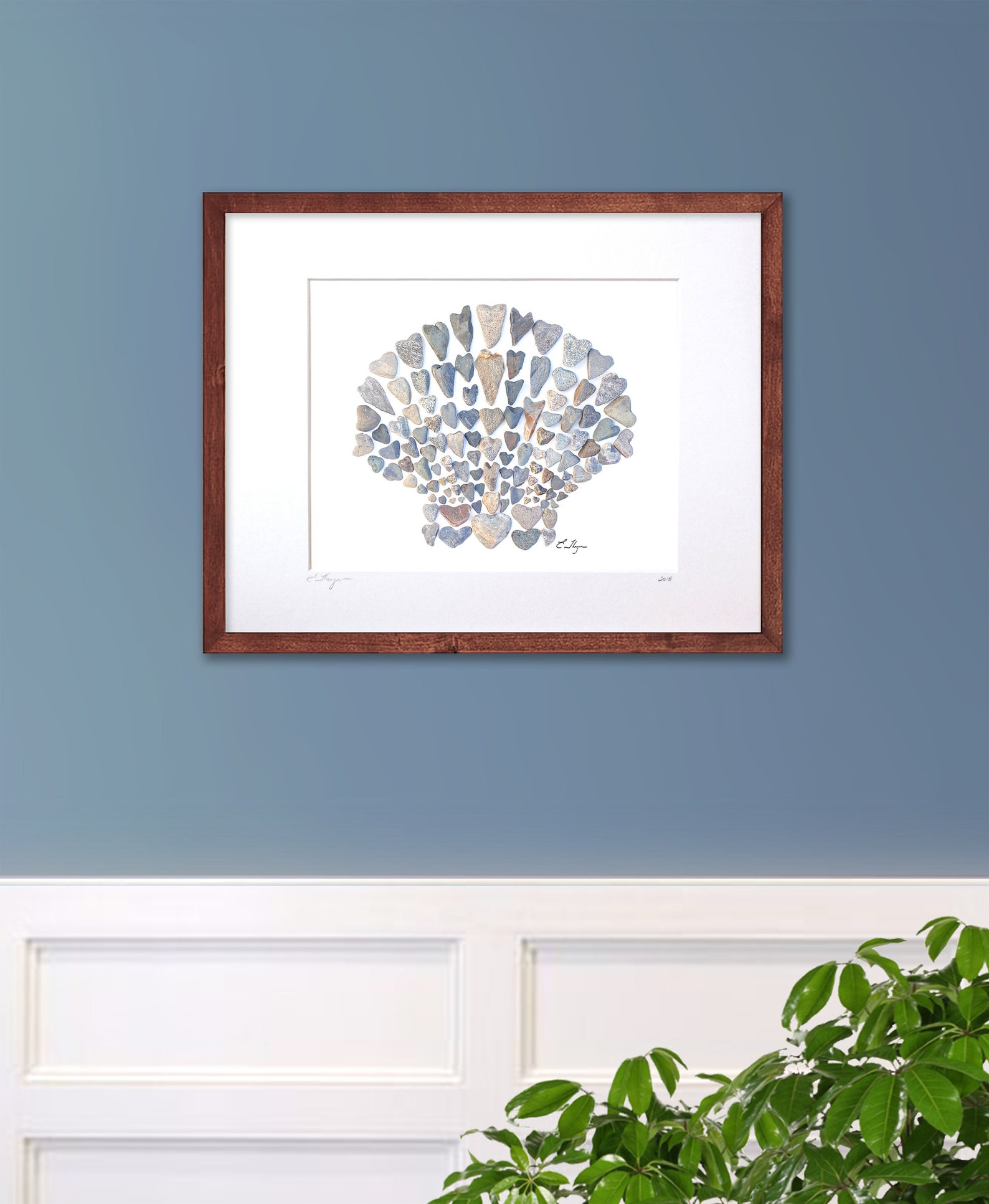 Scallop Shell Art Print, Shell Wall Art, Coastal Art Print, Coastal ...