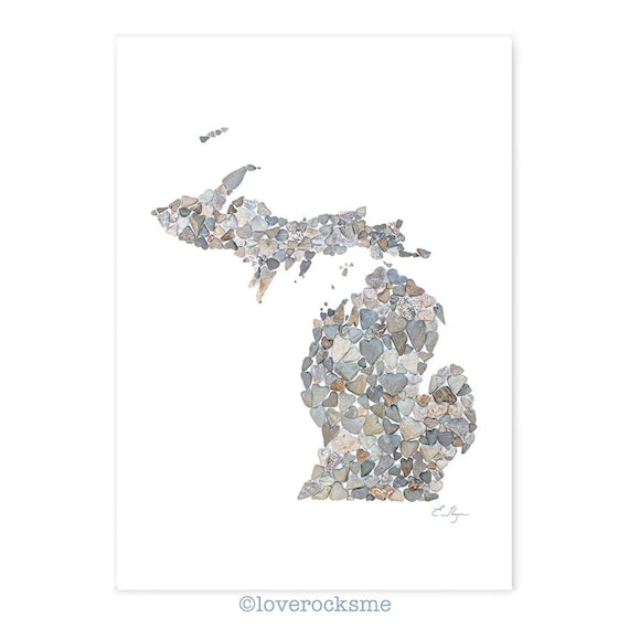 Michigan Card Michigan State Card Michigan Wedding Card | Etsy