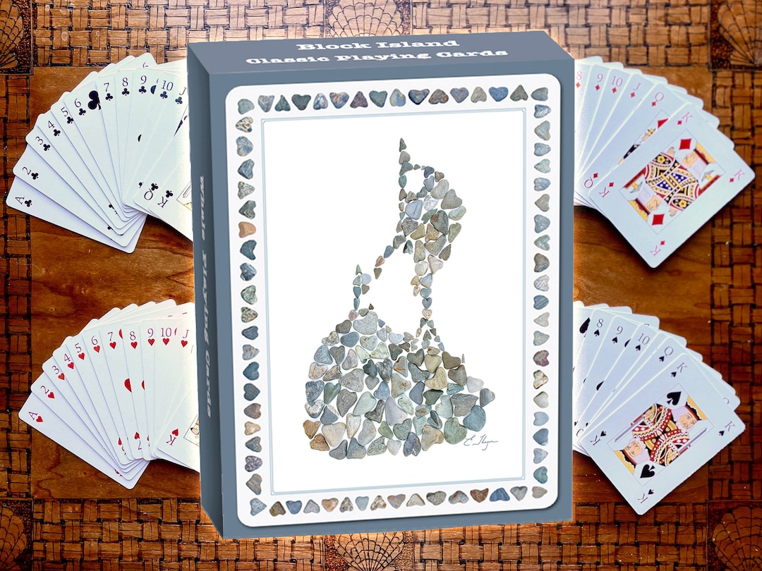Block Island Playing Cards, Block Island Card Deck, Block Island Map ...