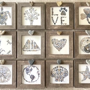 Framed Heart Print, Heart of Hearts Art Decor, Heart Rock Frame, Gifts ...