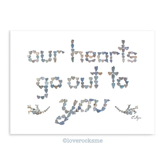 Our Hearts Go Out to You Card Condolence Card Thinking of | Etsy