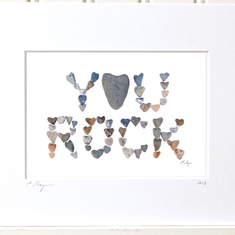 Painted Heart Rock - Etsy