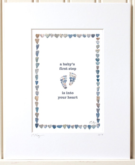 A Baby's First Step Print Nursery Art Baby Shower Art | Etsy